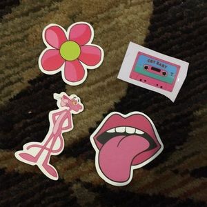 Other | 15 Pink Themed Stickers | Poshmark